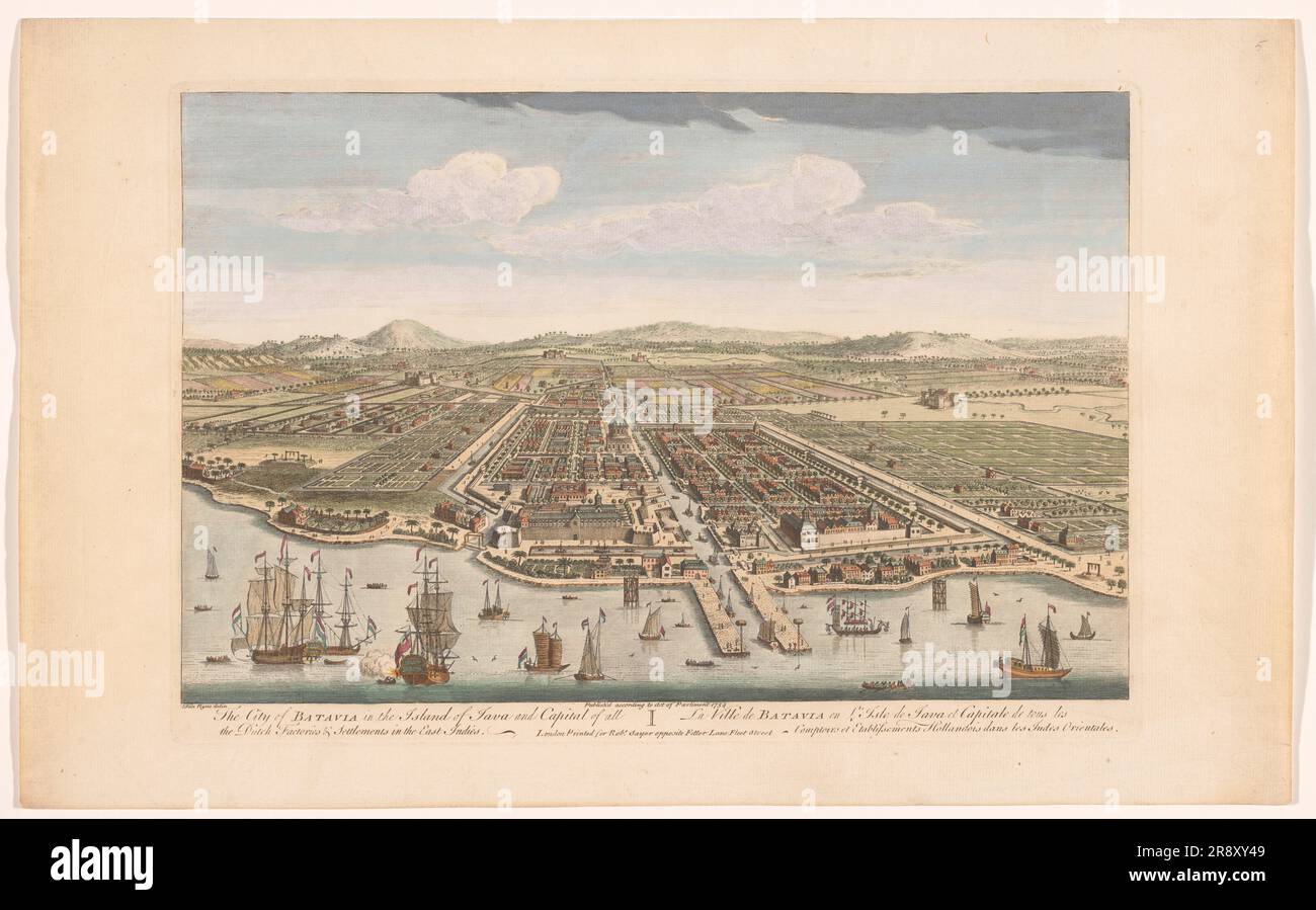 View of the city of Batavia, 1754. 'The City of Batavia in the Island ...