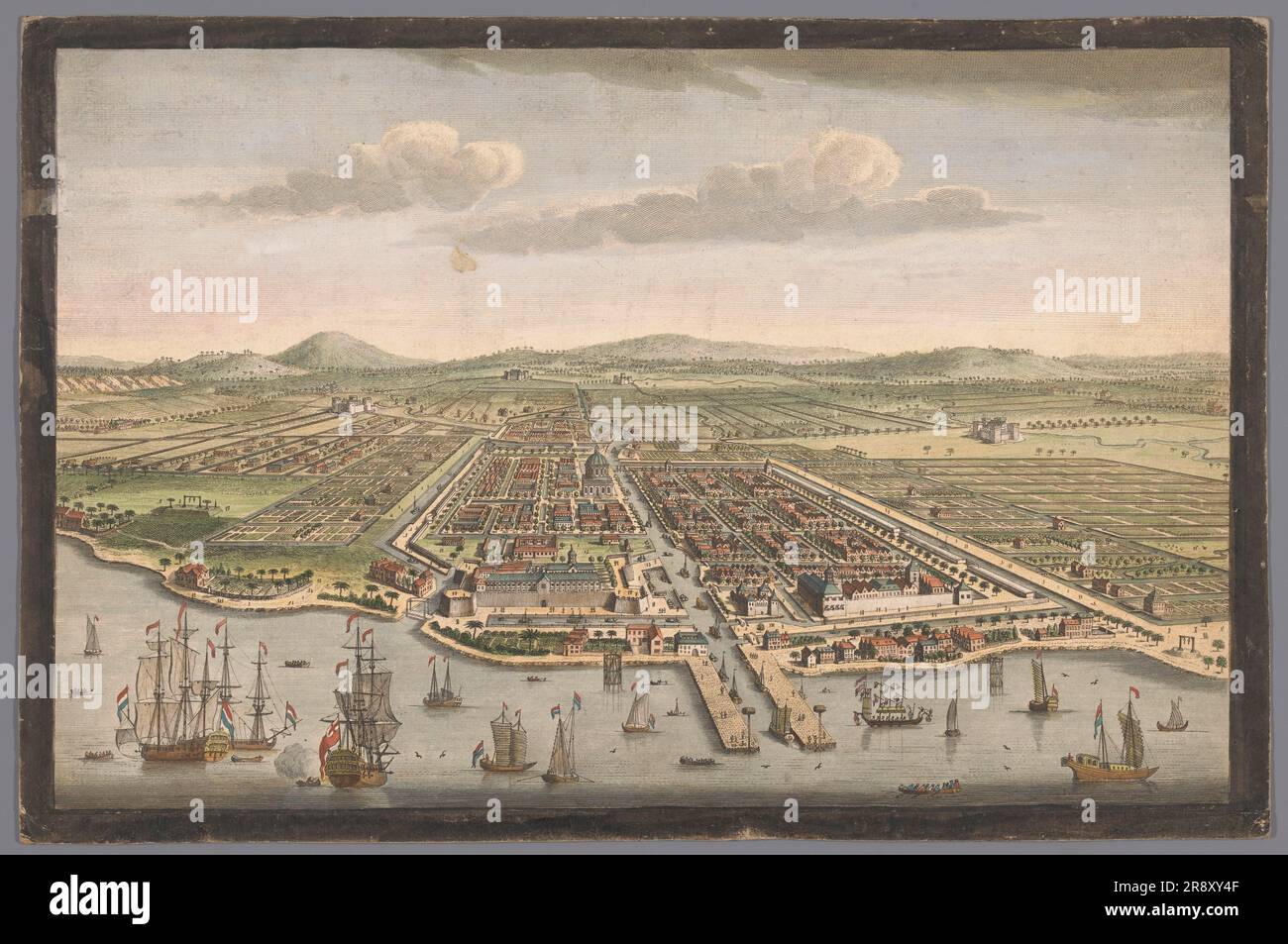 View of the city of Batavia, 1754. The city of Batavia in the island of ...
