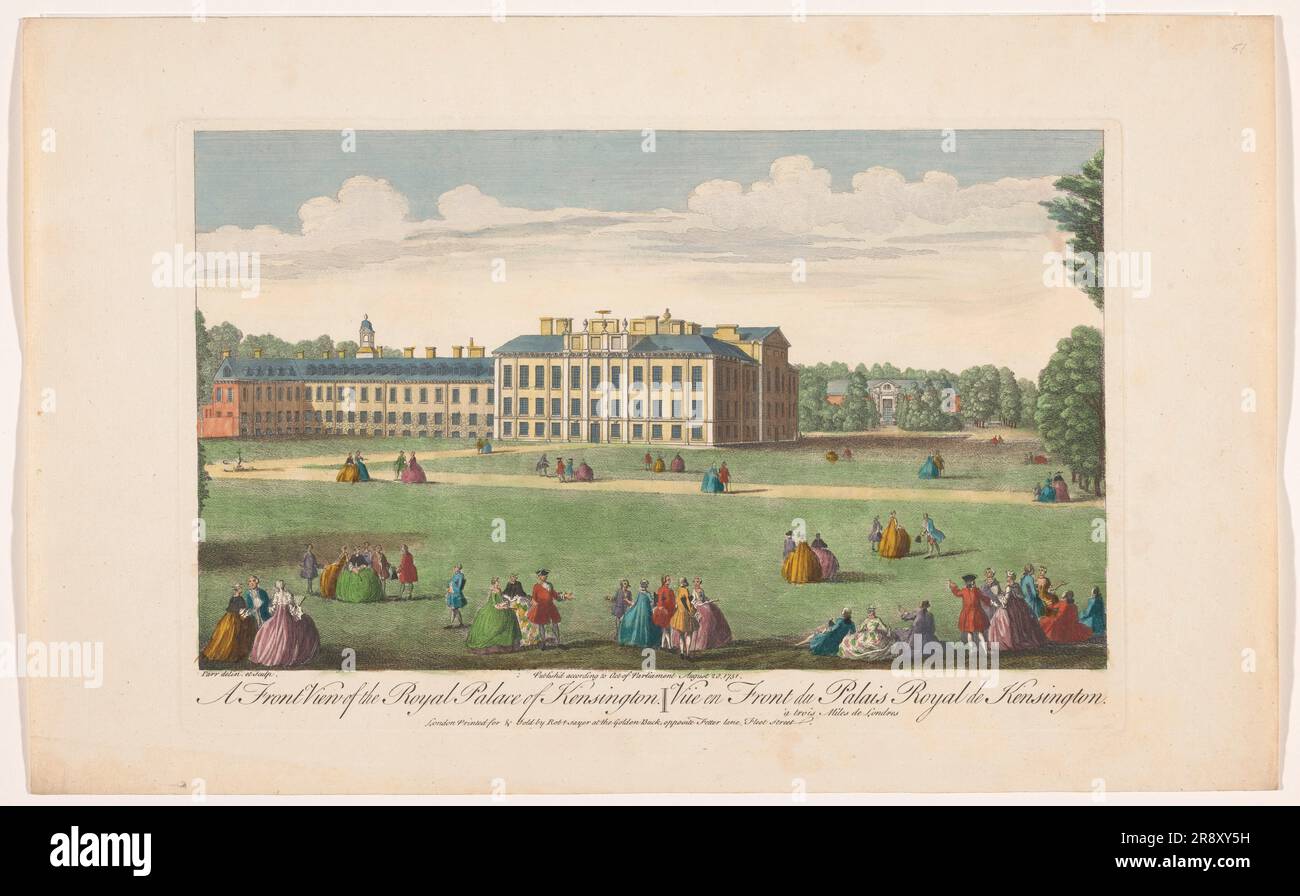 View of Kensington Palace in London, 1751 Stock Photo - Alamy
