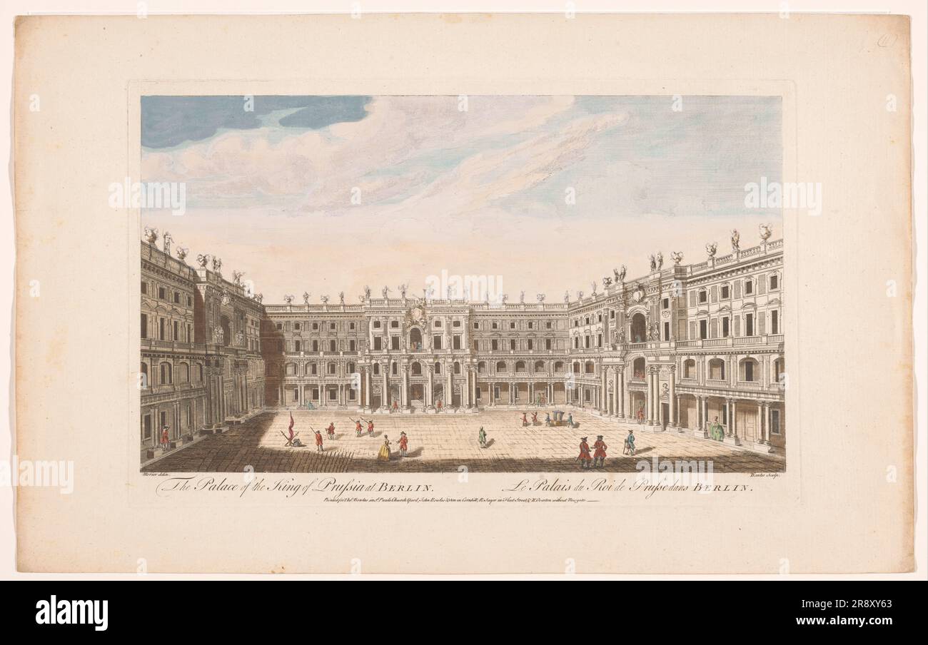 View of the Berliner Stadtschloss in Berlin, 1754-1755. The palace of ...