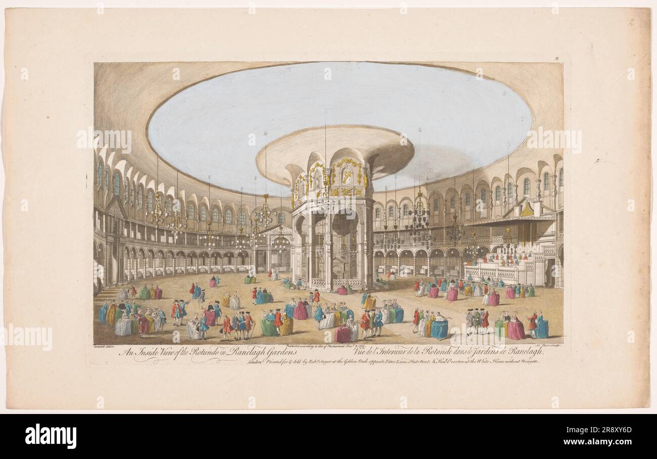 View of the interior of the Rotunda in London's Ranelagh Gardens, 1751 ...