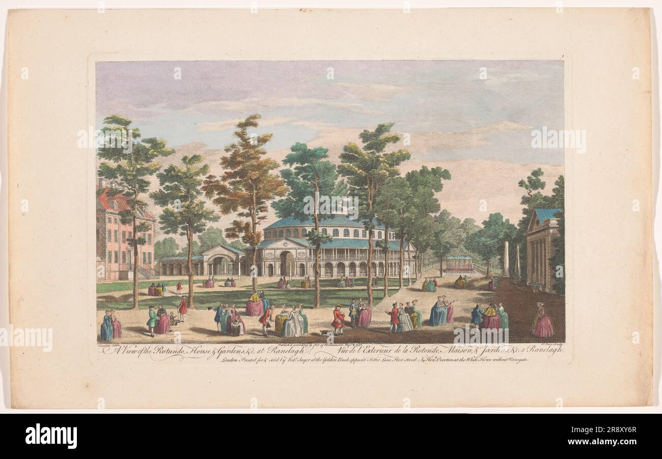 View of the Rotunda in Ranelagh Gardens in London, 1751 Stock Photo - Alamy