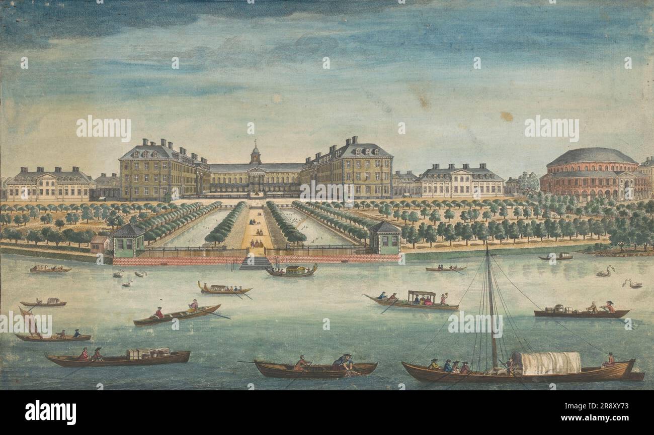 View of the Royal Hospital Chelsea and the Rotunda in London's Ranelagh ...