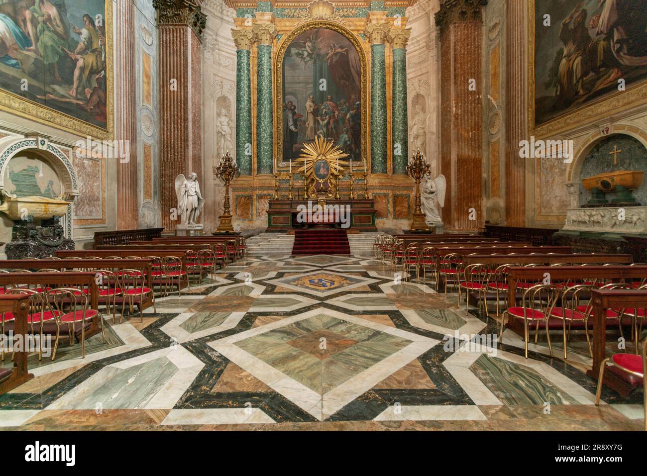 Interior of Church Trinita dei Monti in Rome, Italy Stock Photo - Alamy