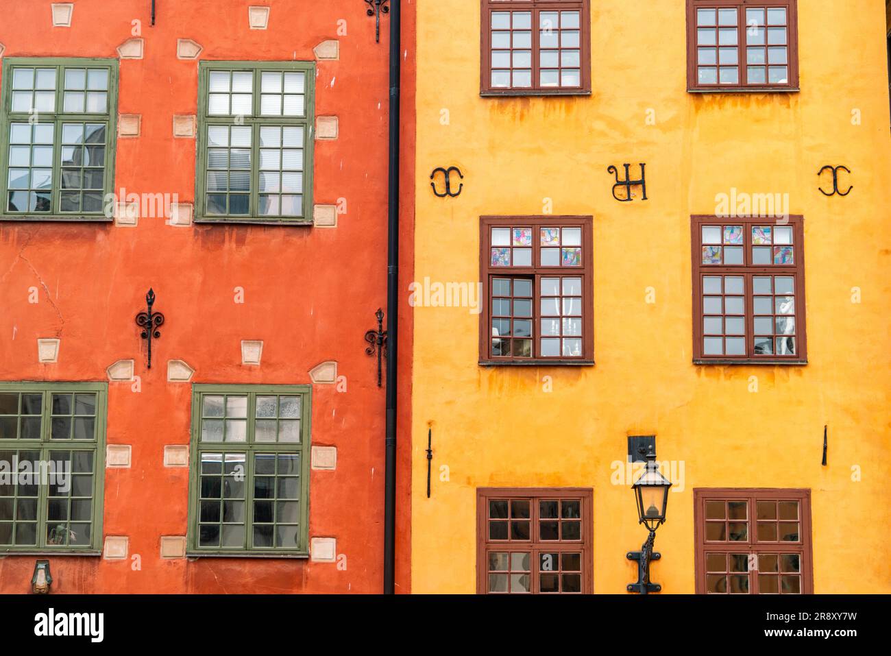 Colorful houses in Stortorget in Stockholm, Sweden Stock Photo - Alamy