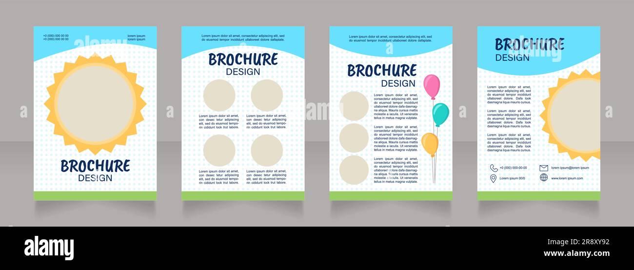 Funny children party blank brochure design Stock Vector Image & Art - Alamy