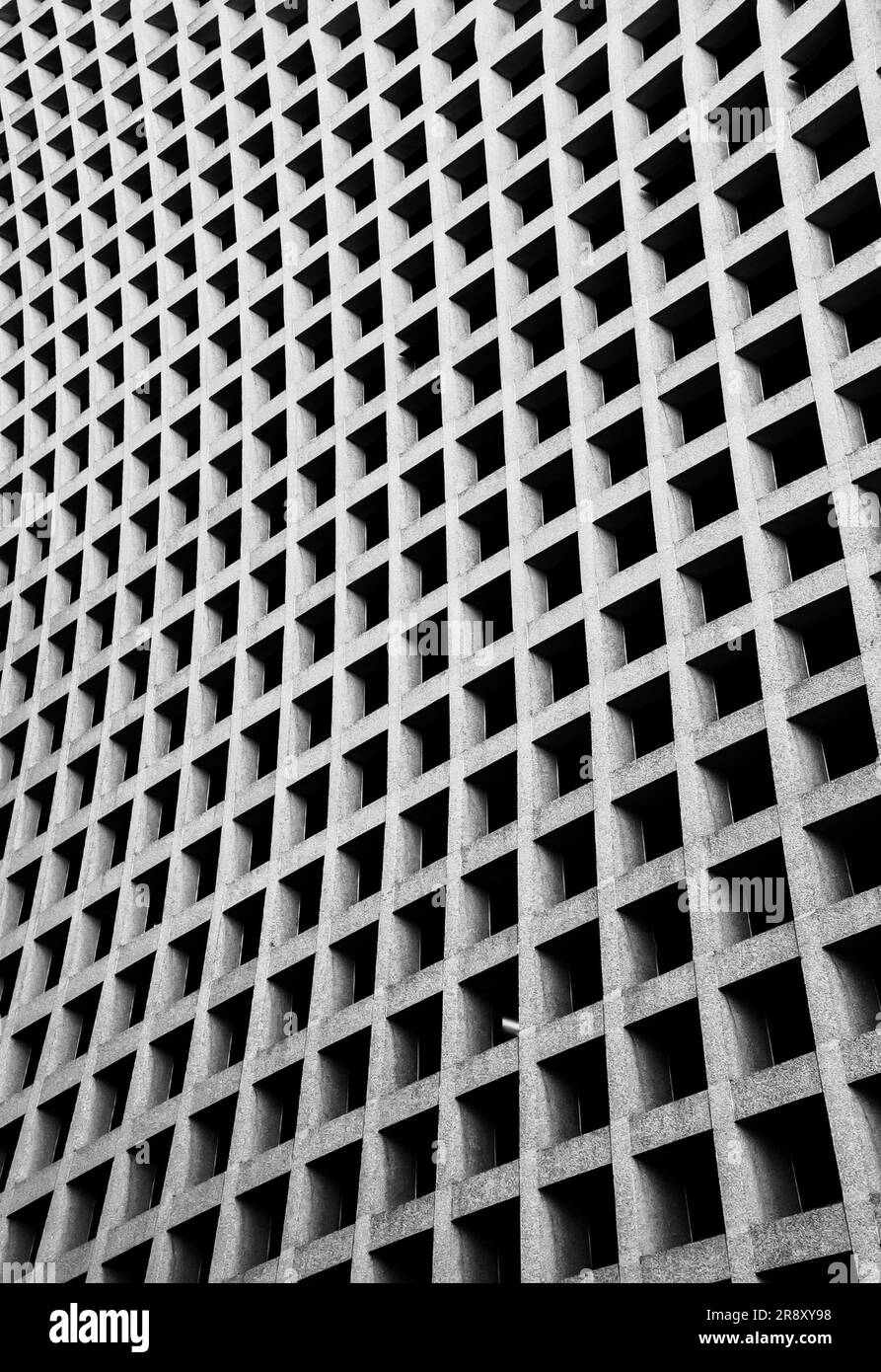 A grayscale shot of a building typical of the Dallas Architecture in ...