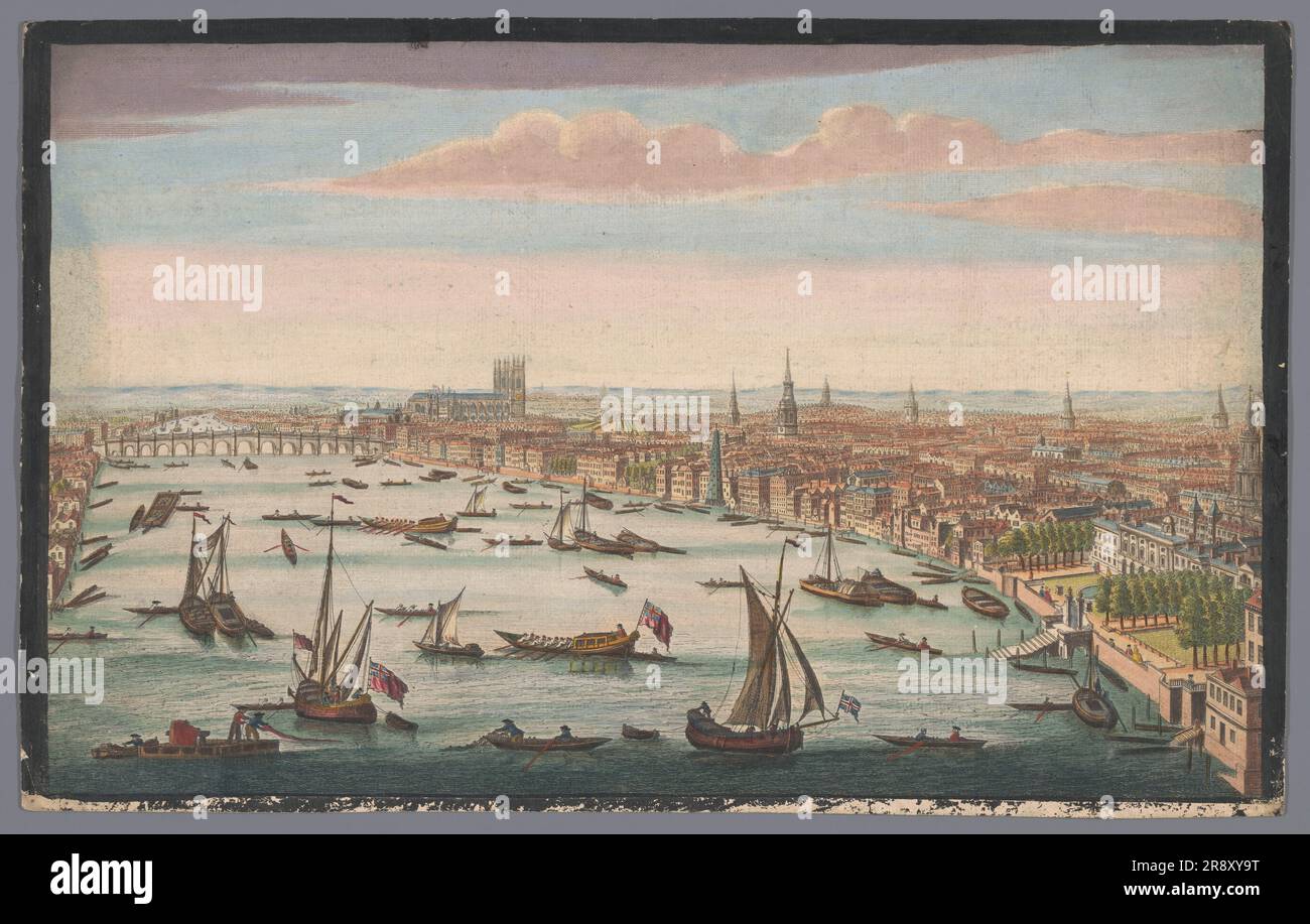 View of the River Thames and the City of London viewed from the ...