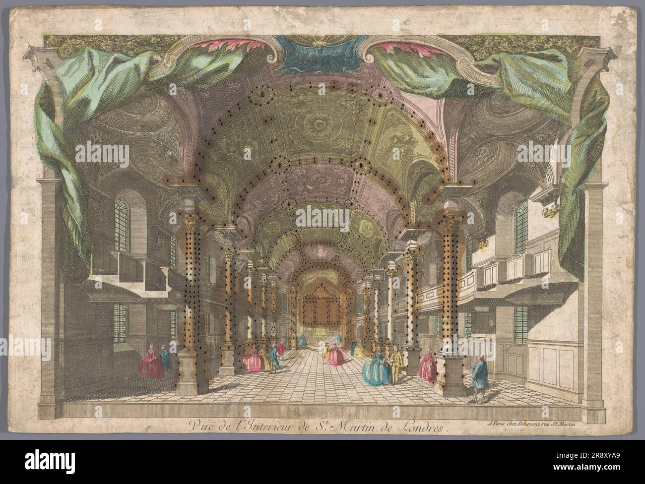 View of the interior of the Saint Martin-in-the-Fields church in London ...