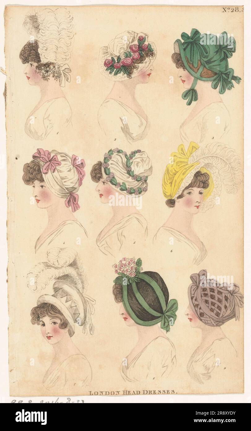 Magazine of Female Fashions of London and Paris, No.28: London Head ...
