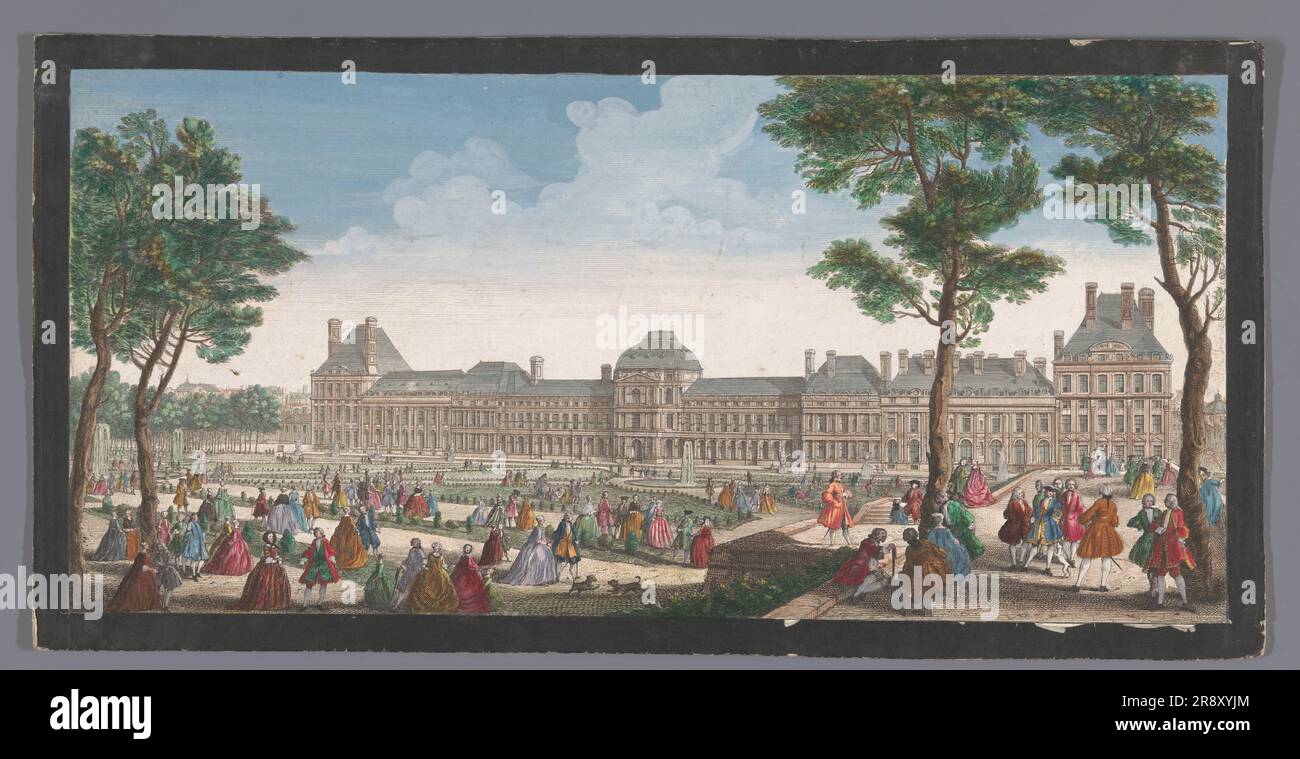 View of the Palais des Tuileries in Paris seen from the Jardin des ...