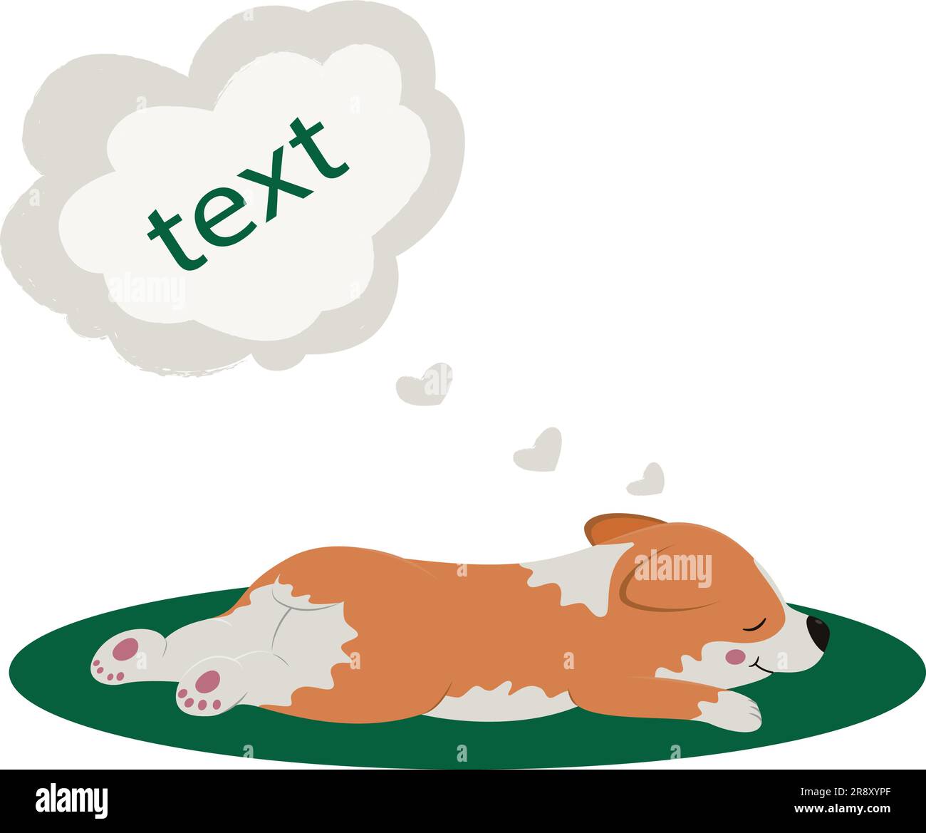 Sleeping hound puppy Stock Vector Images - Alamy