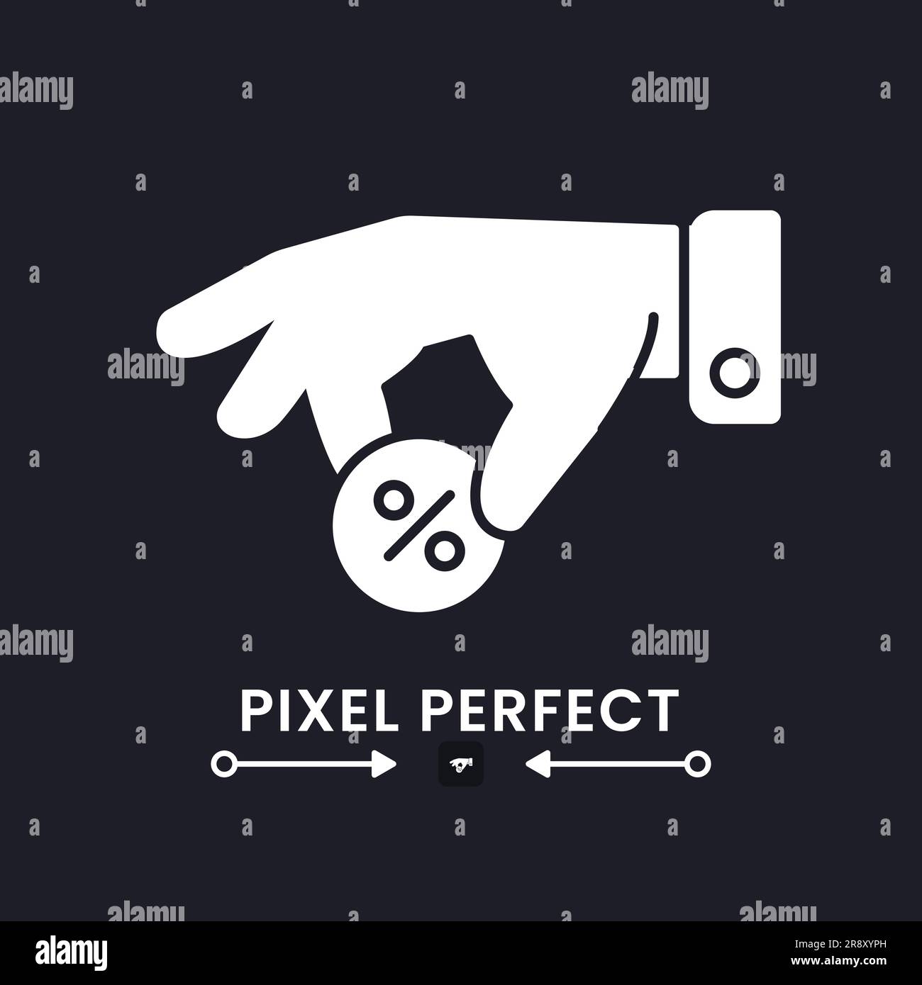 Profit percentage white solid desktop icon Stock Vector Image & Art - Alamy