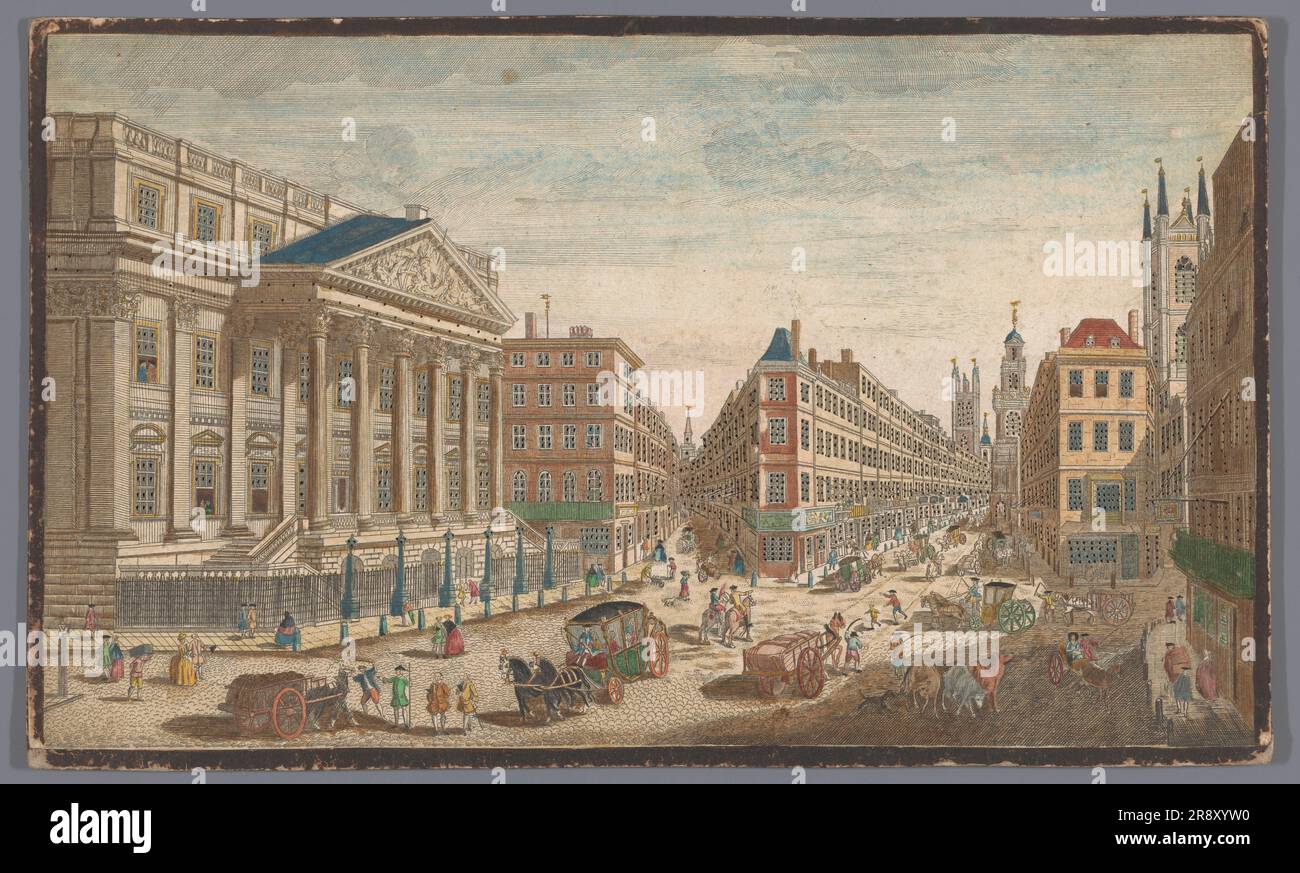 View of the Mansion House in London, 1751 Stock Photo - Alamy