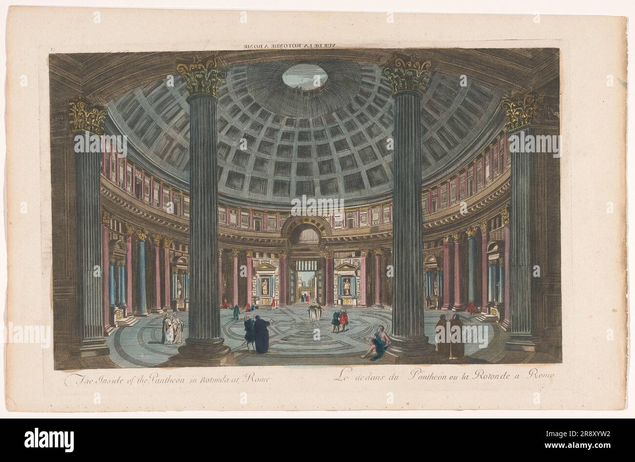 View of the interior of the Pantheon in Rome, 1700-1799 Stock Photo - Alamy