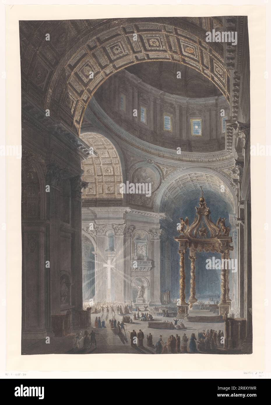 Illumination of the Holy Cross in St. Peter's, 1768-1804 Stock Photo ...