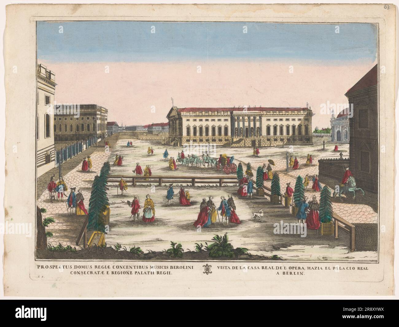 View of the Opernhaus in Berlin, 1700-1799. 'Vista de la Casa Real de l ...
