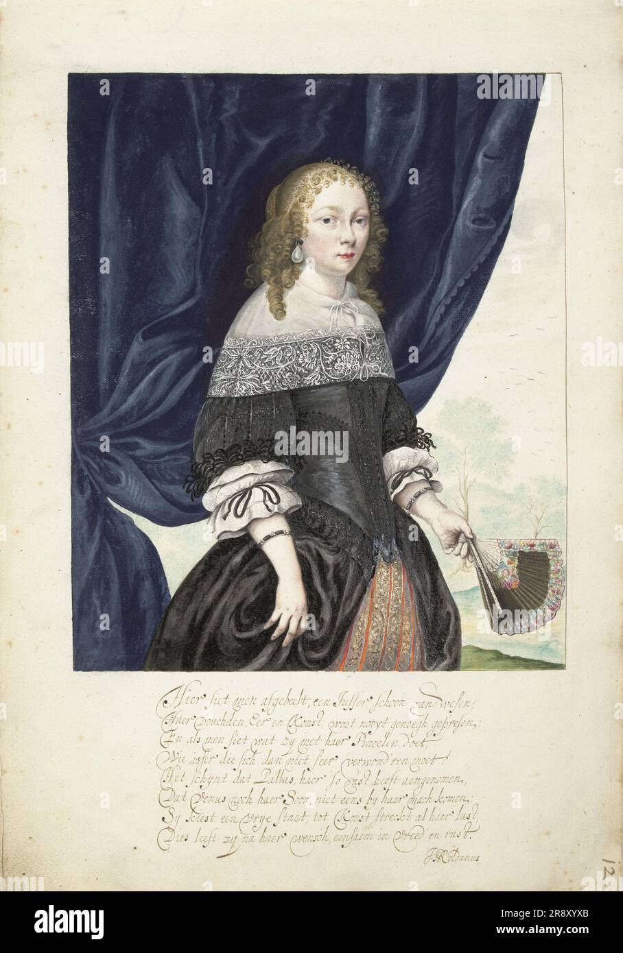 Self-portrait, 1661. Self -portrait of Gesina, three -quarters to the ...