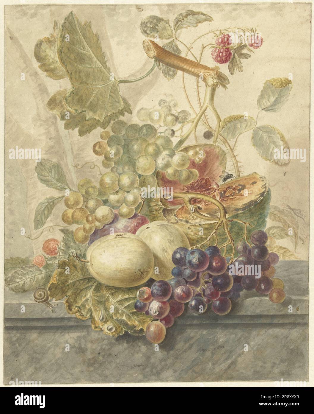 Still life with fruit, 1771-1816 Stock Photo - Alamy