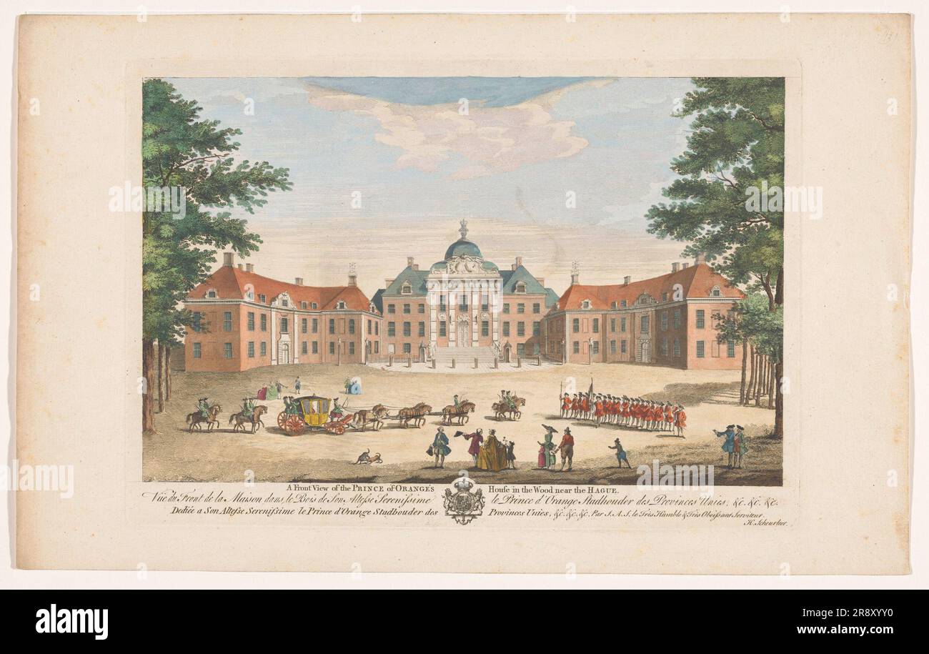 View of the front of the Huis ten Bosch Palace in The Hague, 1734-1768 ...