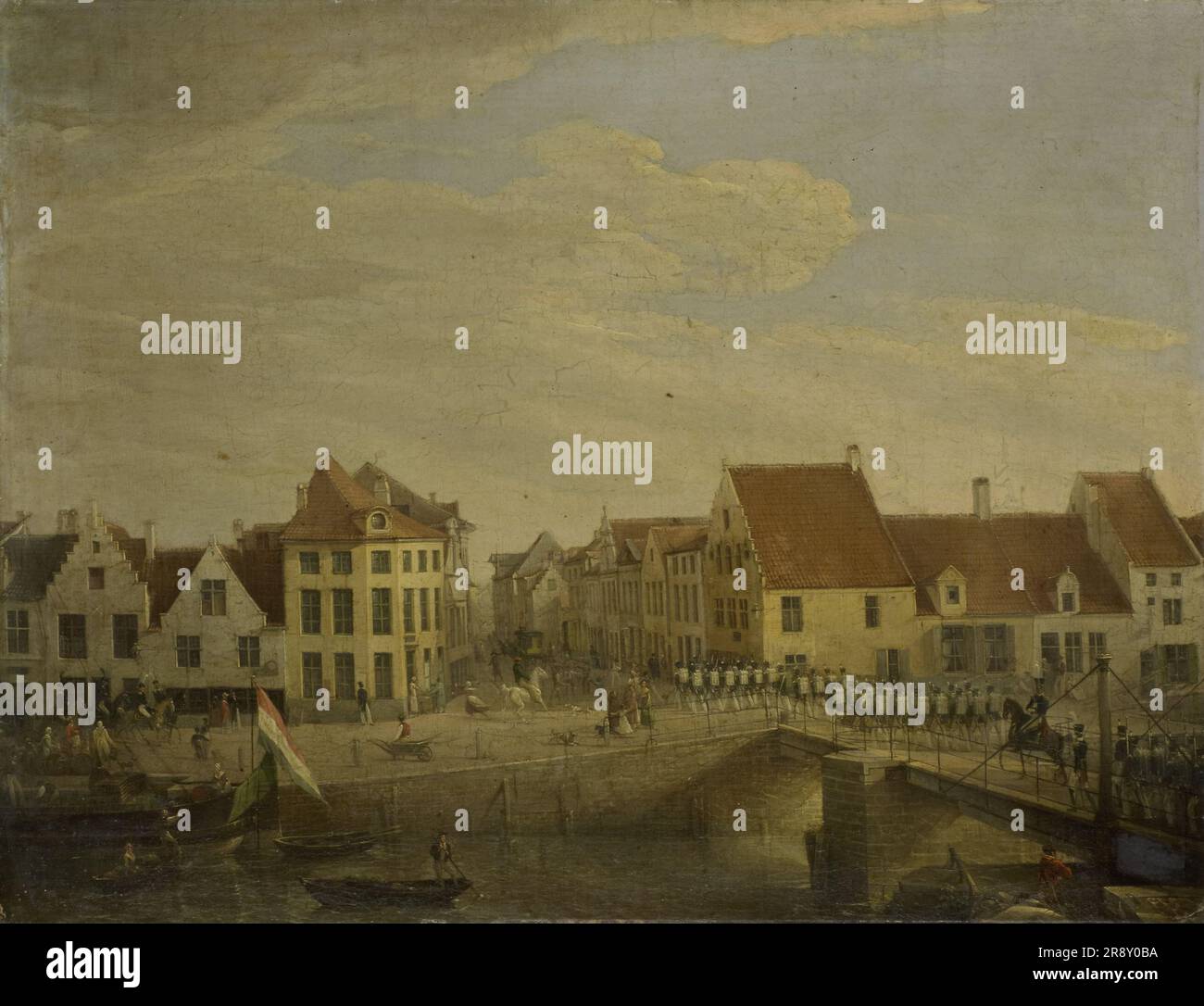 Dutch Troops passing through the Fortress of Dendermonde, c.1820 Stock ...