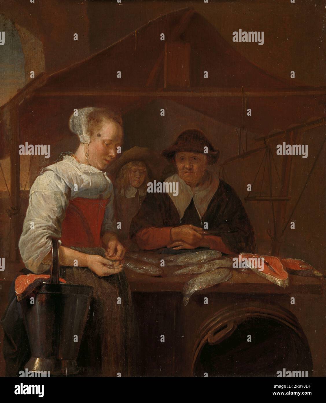 The fishwife, 1650-1670 Stock Photo - Alamy