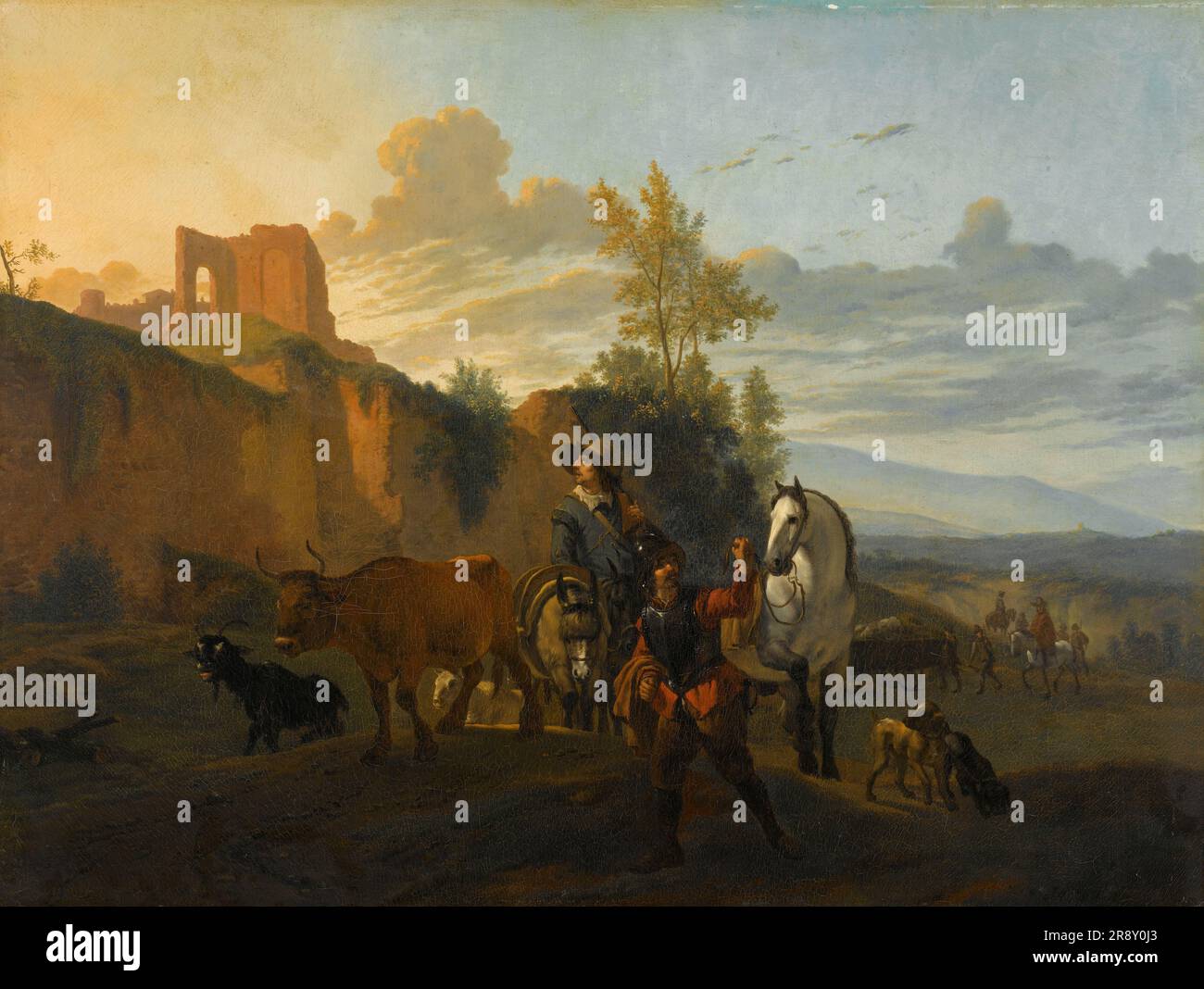 Italian Landscape with Soldiers, 1652-1700 Stock Photo - Alamy