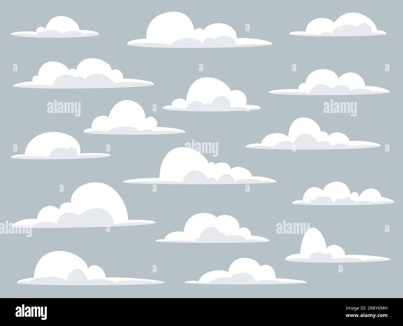 Cartoon Clouds Set Illustration of a collection of various vector ...