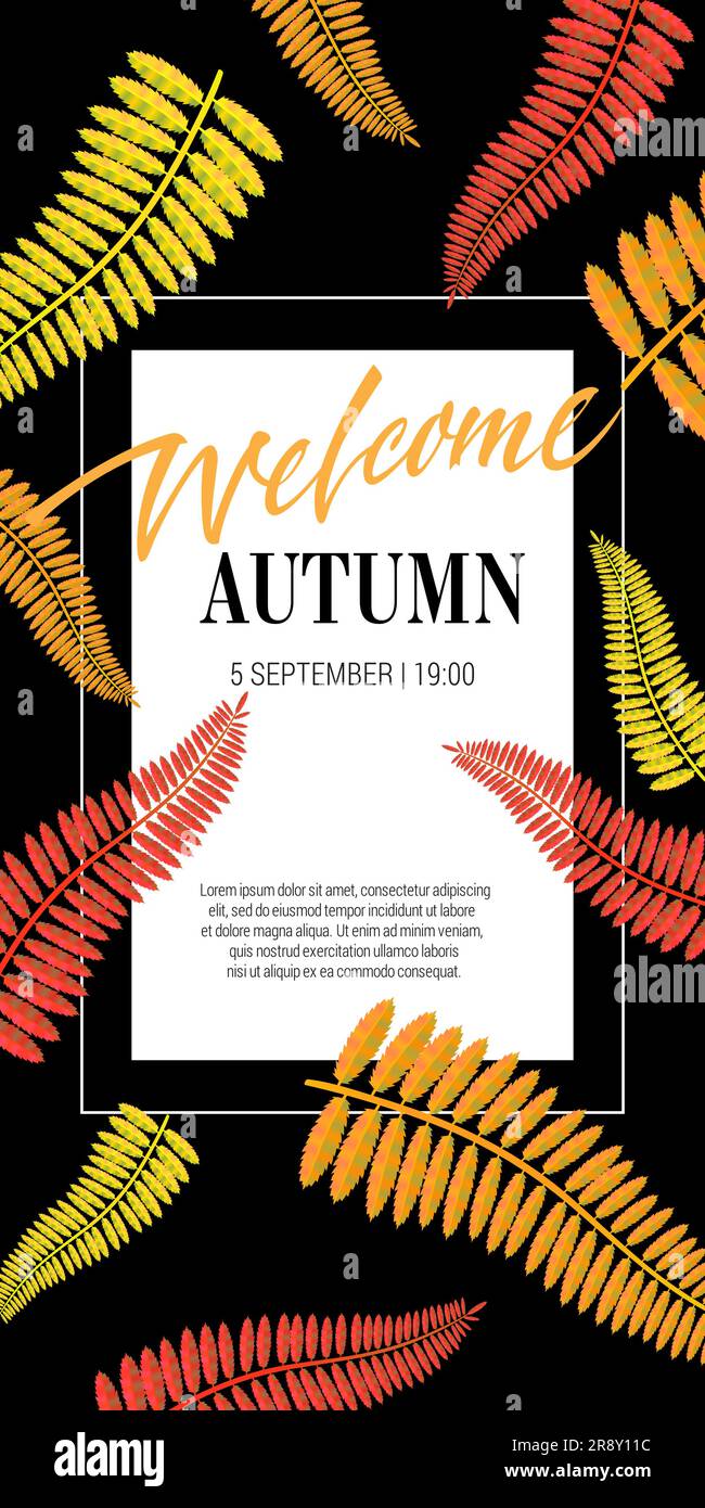 Welcome autumn lettering with leaves Stock Vector Image & Art - Alamy