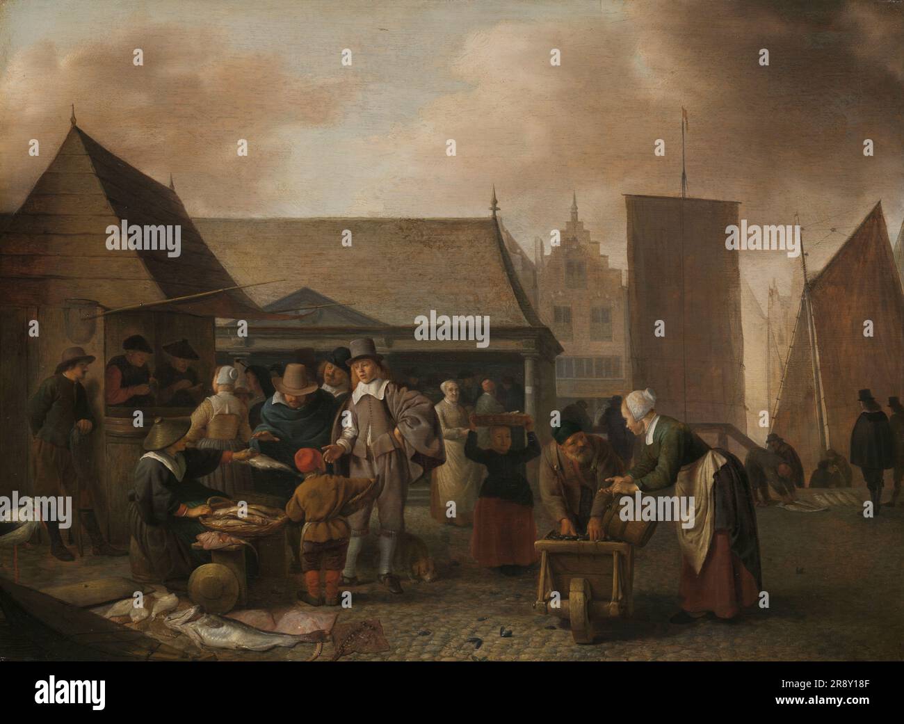 Fish Market, 1650-1670 Stock Photo - Alamy