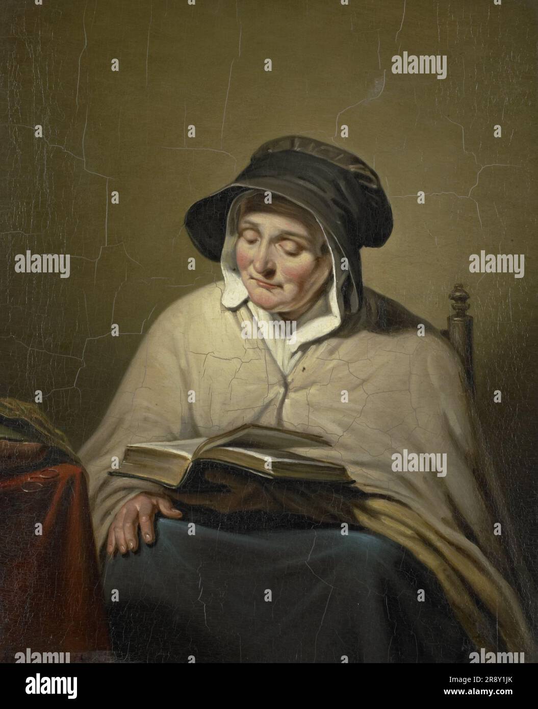 Old person reading painting hi-res stock photography and images - Alamy