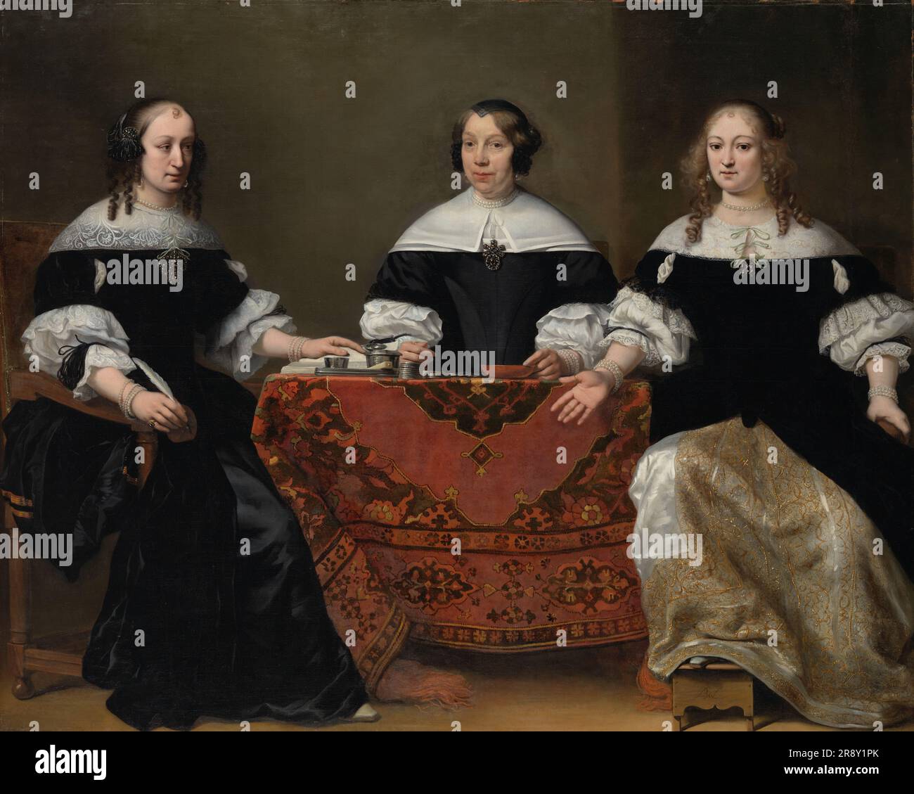 Portrait of the Three Patrons of the Leprozenhuis, Amsterdam, c.1668-c ...