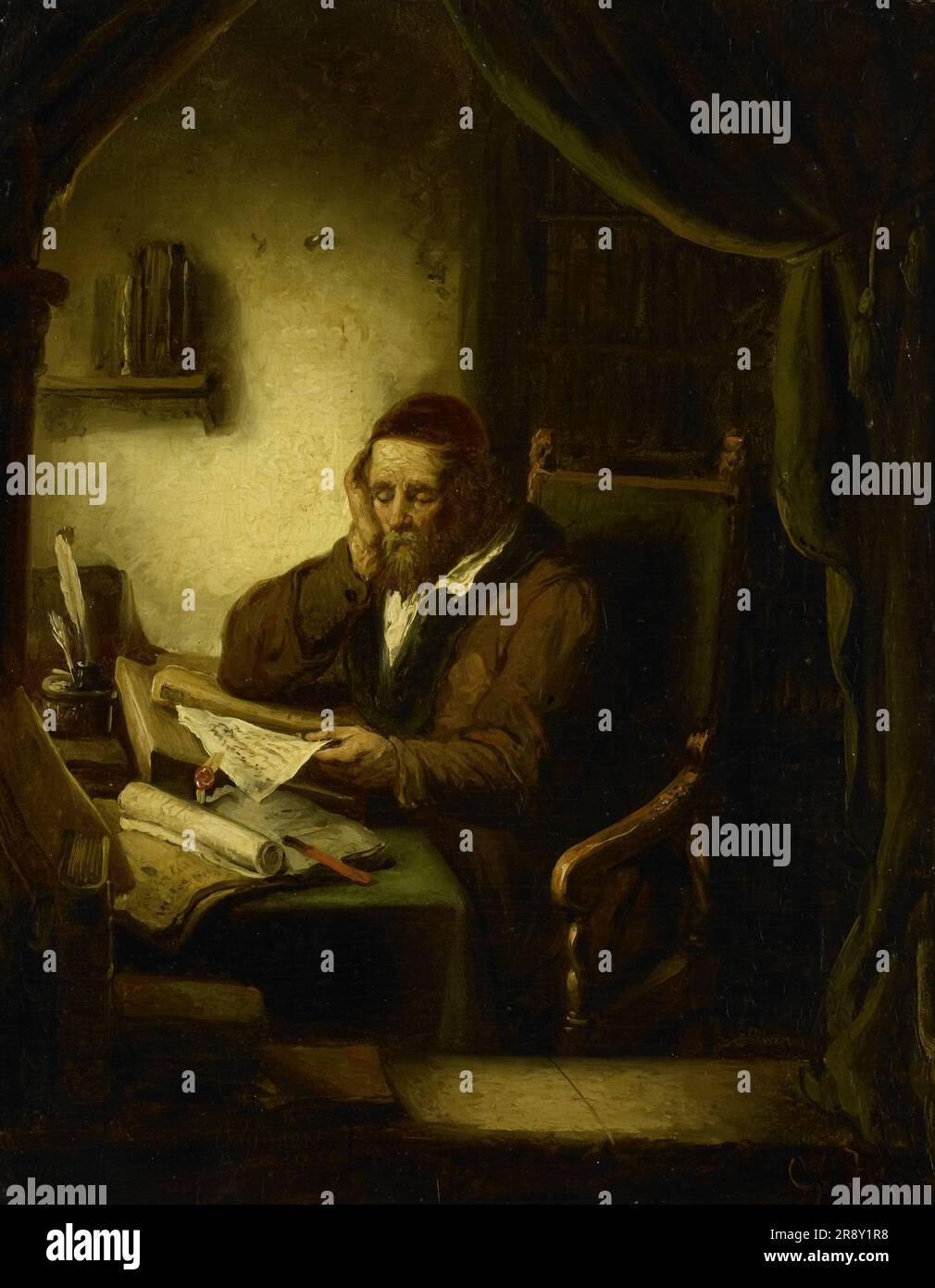 Old Man in his Study, 1833 Stock Photo - Alamy