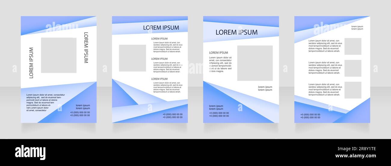 Pastel blue blank brochure layout design Stock Vector Image & Art - Alamy