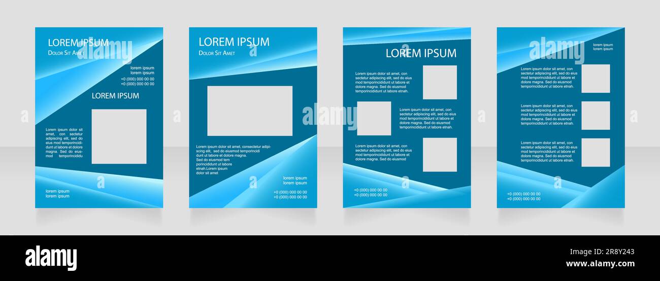 Dark blue blank brochure layout design Stock Vector Image & Art - Alamy