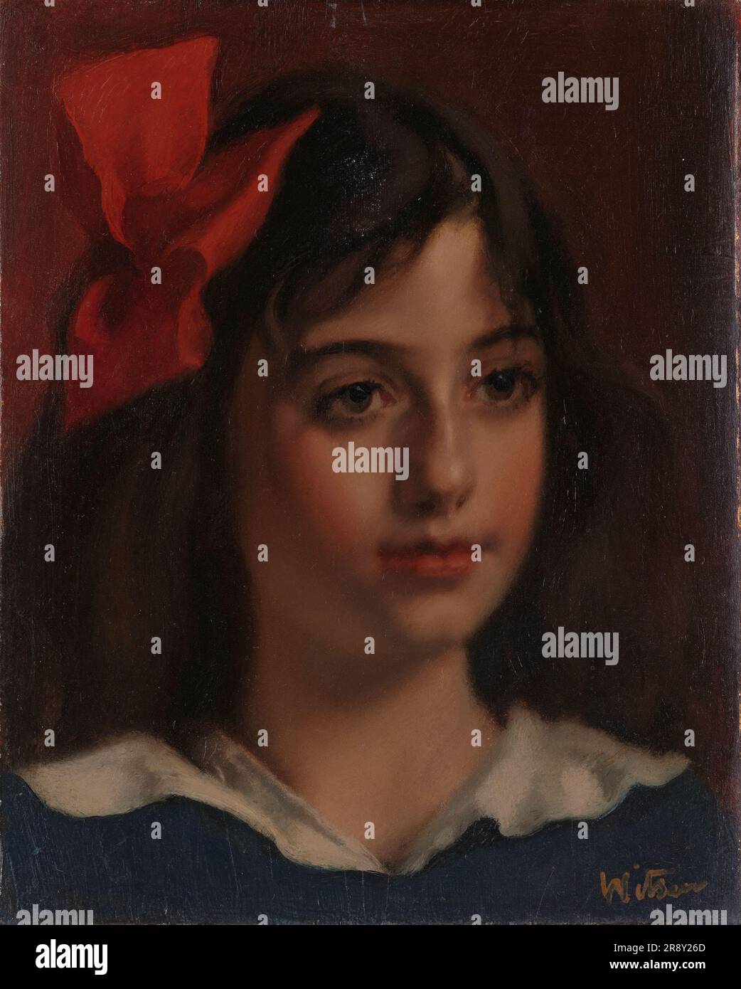 Portrait of a girl, 1885-1922 Stock Photo - Alamy