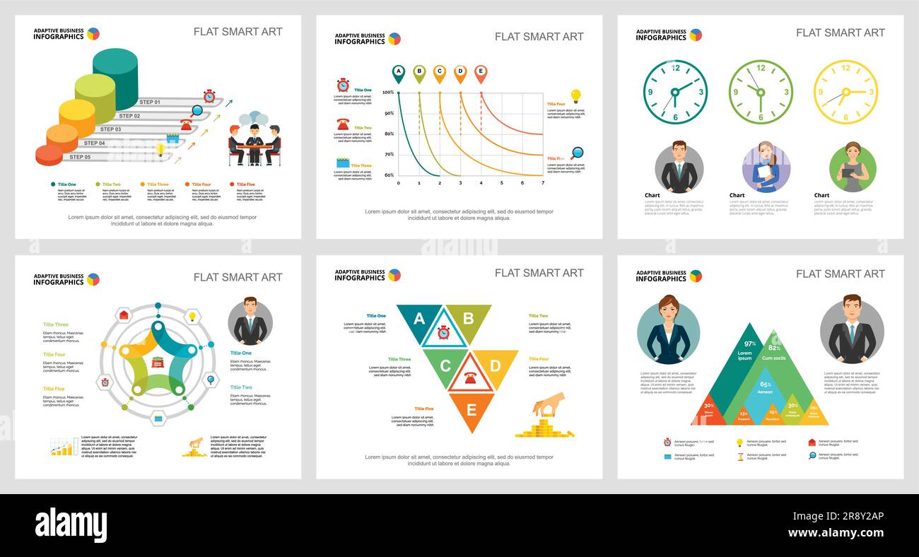 Colorful statistics and finance concept infographic charts set Stock ...