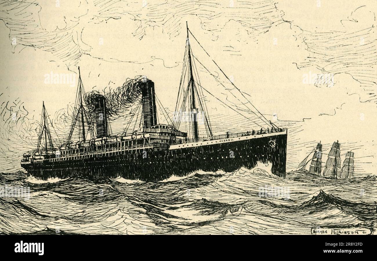 'The R.M.S. Oceanic', 1901. RMS Oceanic was a transatlantic ocean liner ...