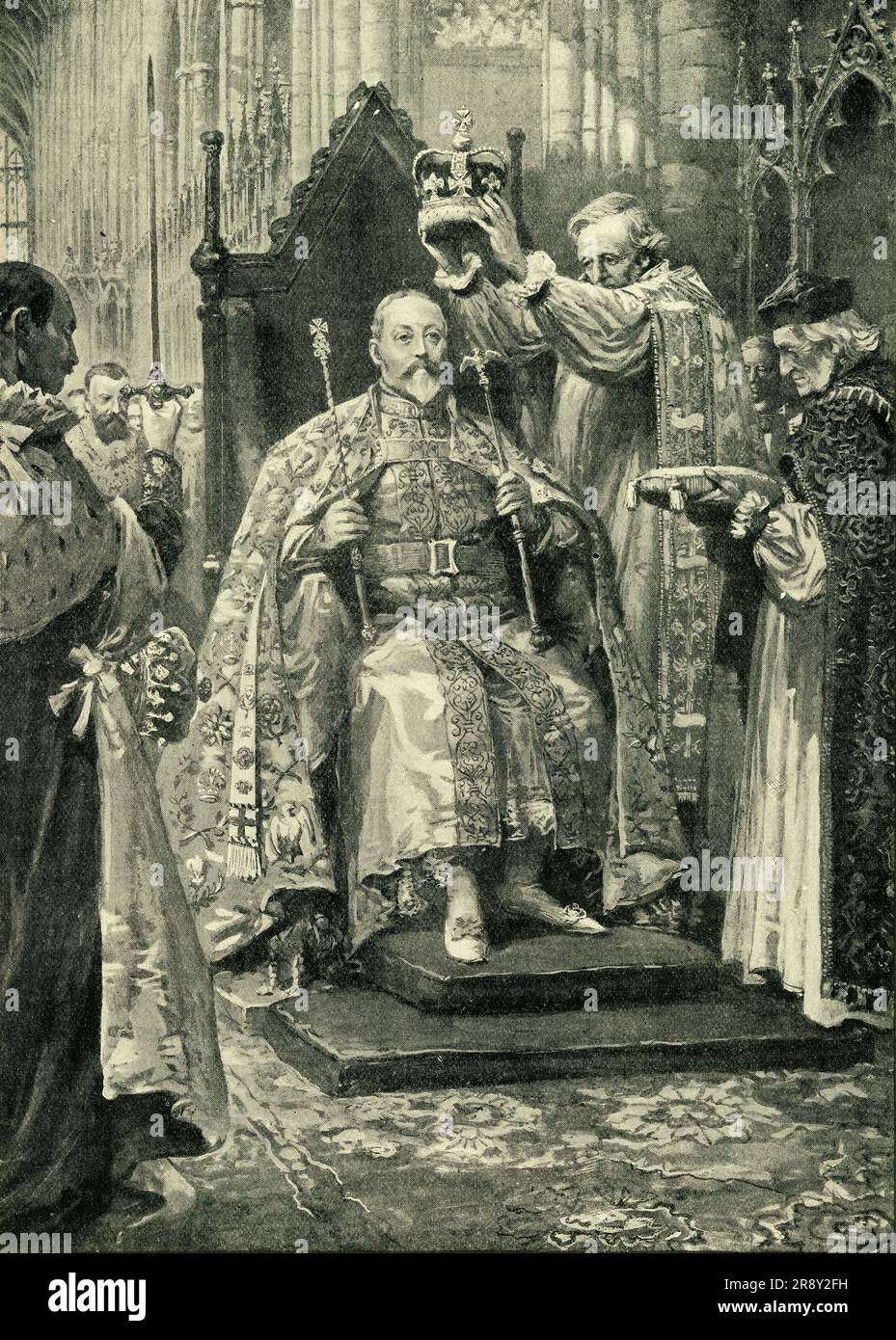 'The Archbishop of Canterbury Crowning The King', 1902, (c1900). Edward ...