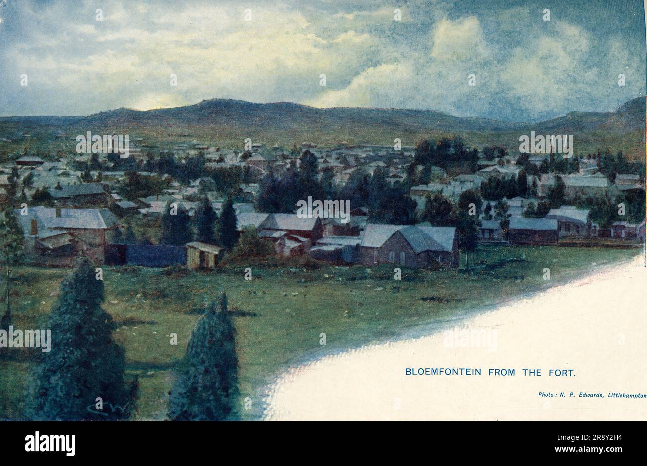 'Bloemfontein from the Fort', c1900. Capital of the Orange Free State ...