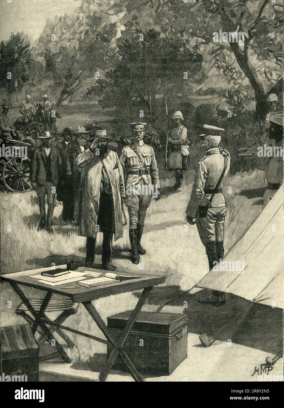 'Cronje's Surrender', 27 February 1900, (c1900). Boer general Piet ...