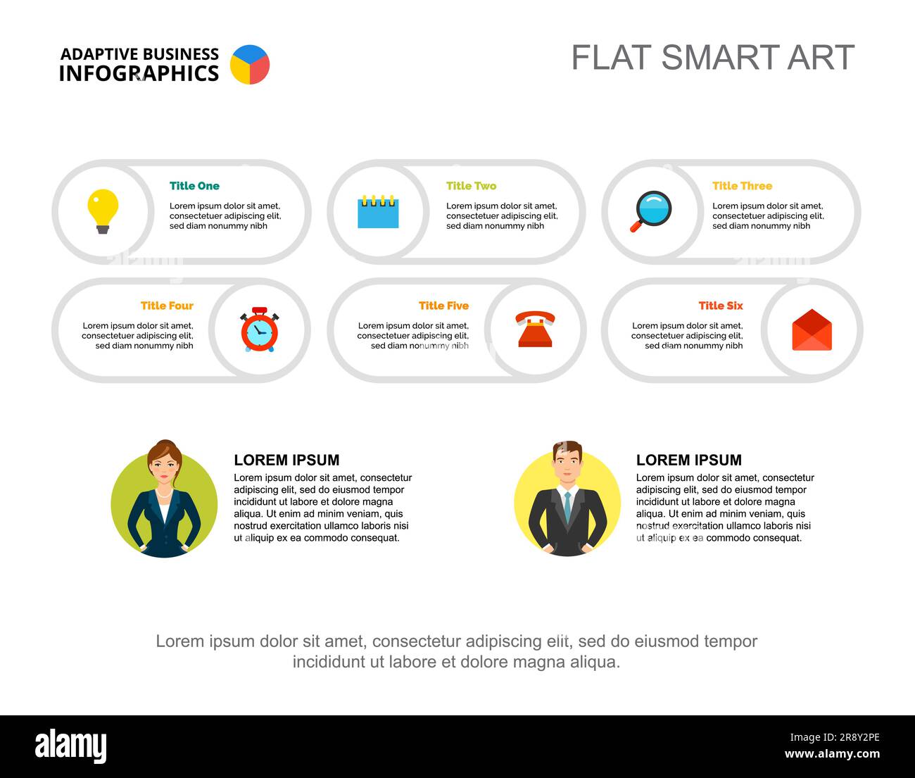 Six ideas process chart template for presentation Stock Vector Image ...