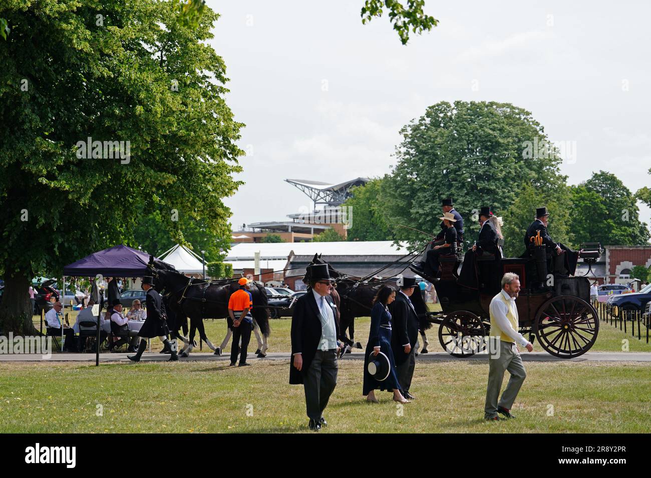 Carriages arrive for day four of Royal Ascot at Ascot Racecourse ...