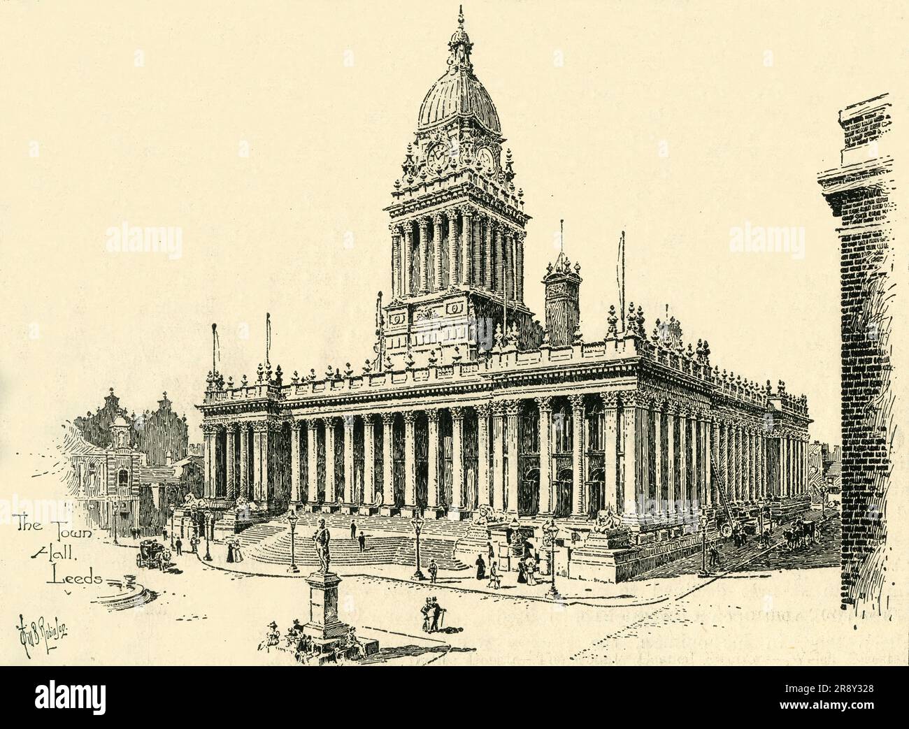 'The Town Hall, Leeds', c1900. Built between 1853 and 1858 to a design ...