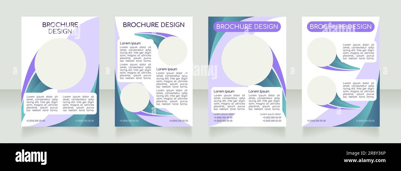 Volunteer organization promotional blank brochure layout design Stock ...