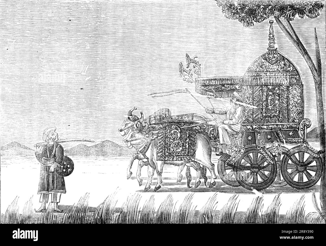 Native King's Carriage, 1857. 'The carriage of a native King, drawn by ...