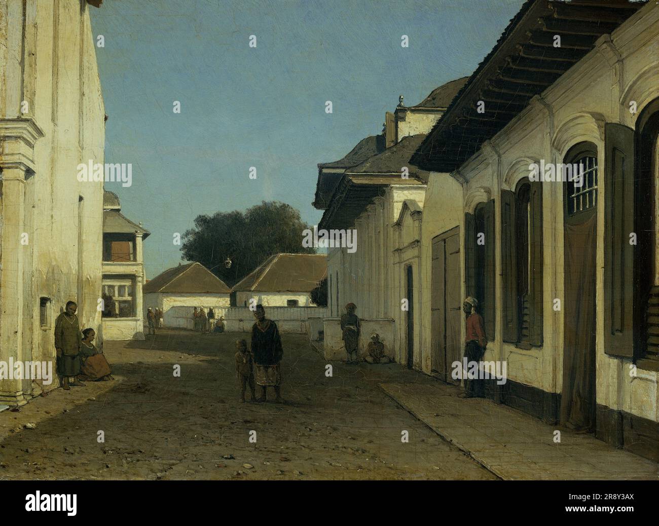 A street in the old part of Batavia, c.1860-c.1880. Street scene in ...