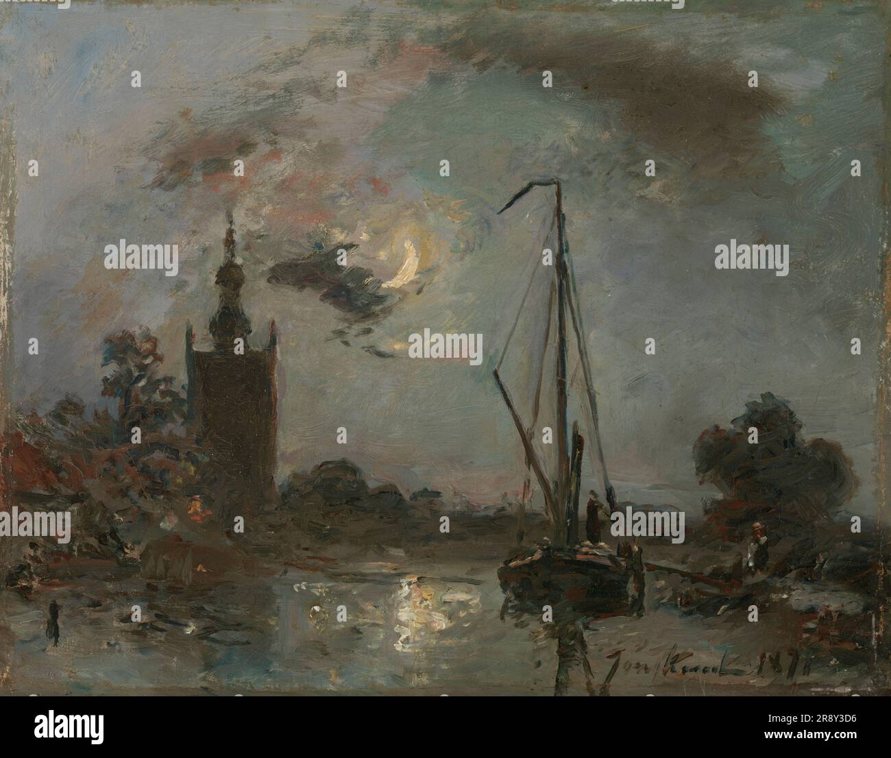 Sailing by moonlight oil art hi-res stock photography and images - Alamy