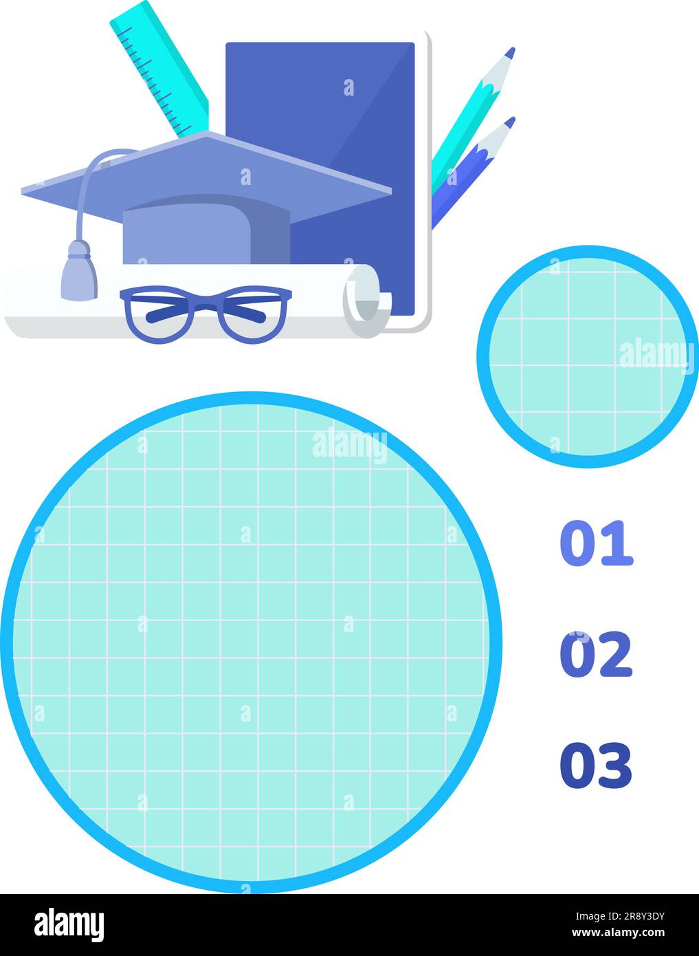 Studying and learning infographic chart design element set Stock Vector ...