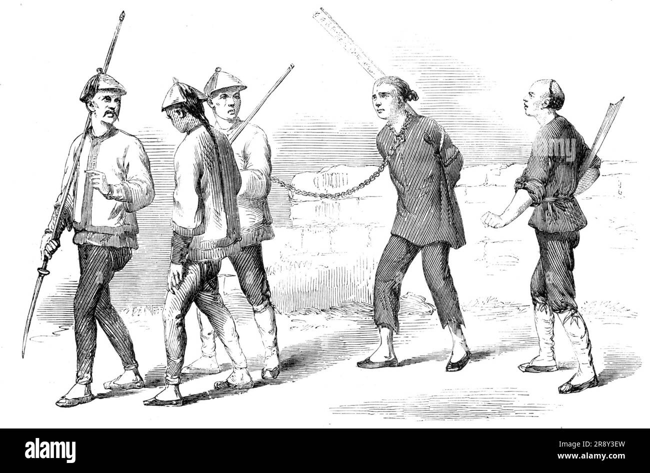 Chinese Criminal led to Execution - from a drawing by a Chinese artist ...